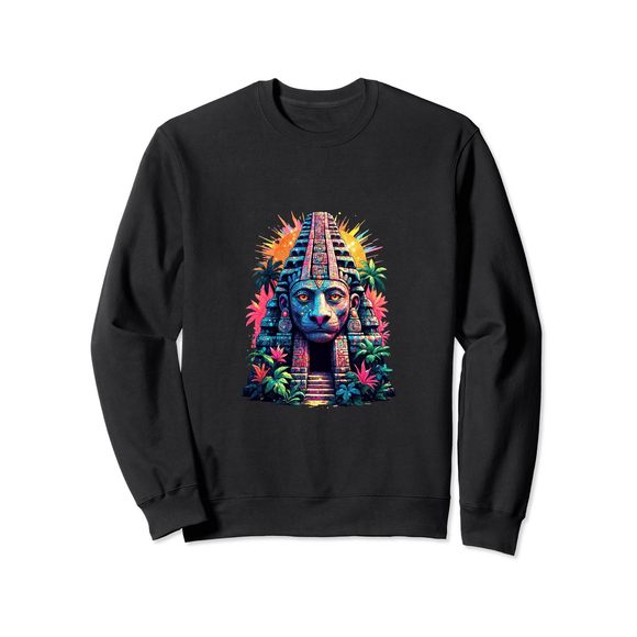 Ancient Mysteries Unveiled | Tops | Vibrant Aztec Sphinx Cat Ancient ...